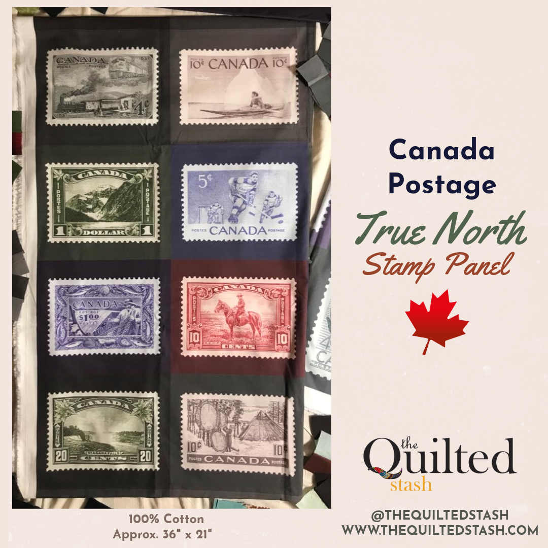 Canada Postage Stamp Panel: True North Stamp Panel – The Quilted Stash